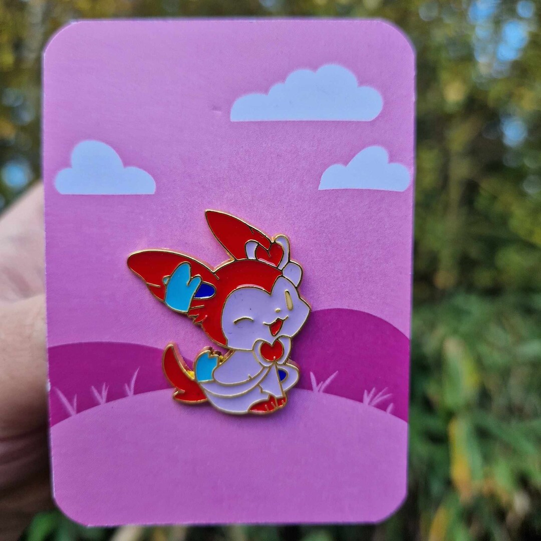 Pokémon Eeveelution Sylveon Enamel Pin Brooch Gift Eevee - Etsy