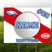 Personalized Sports Lawn Sign, 18" X 24" Football, Soccer, Volleyball ...