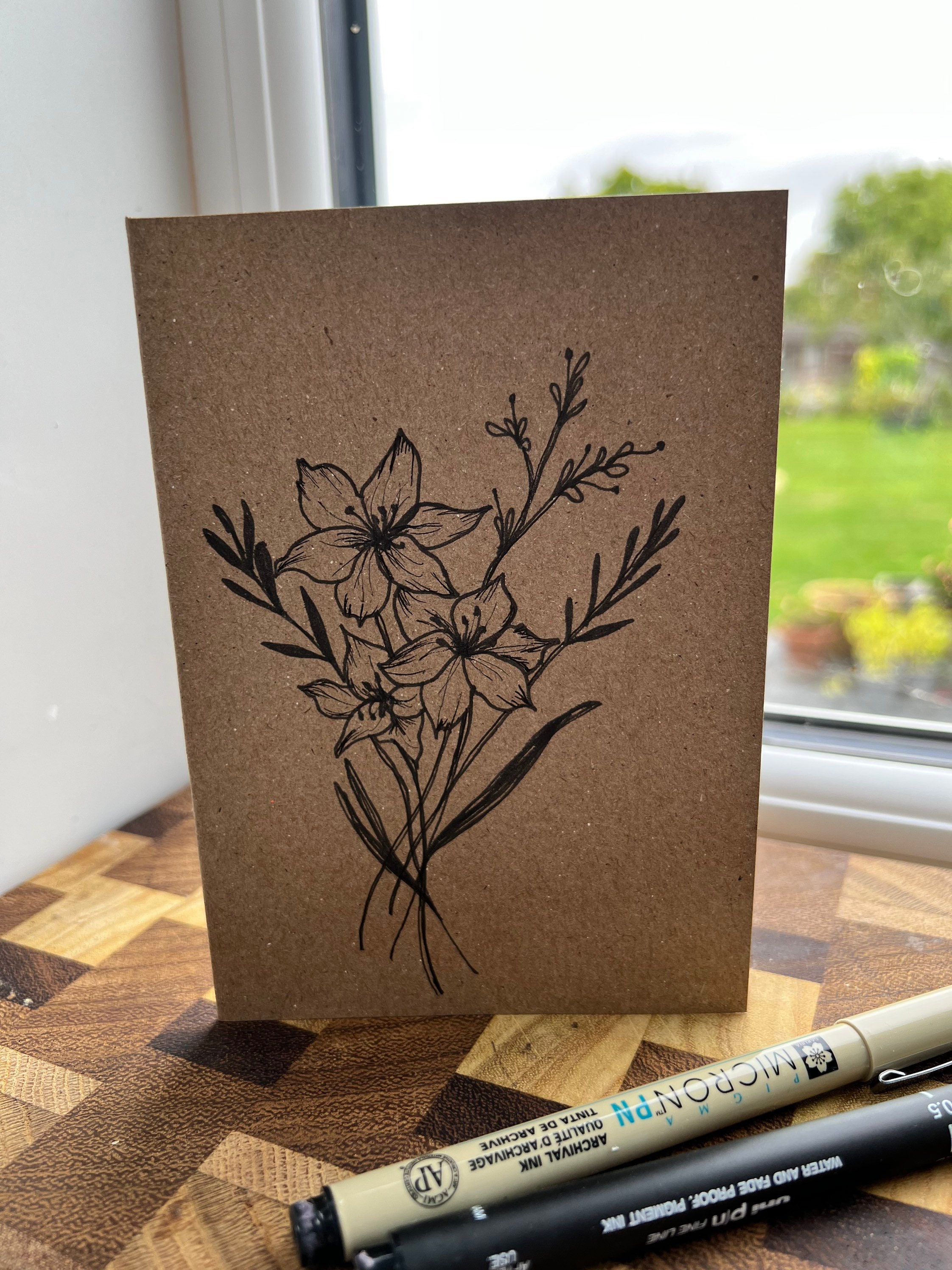 Hand Drawn Greetings Cards Luxury Cards handmade Cards - Etsy