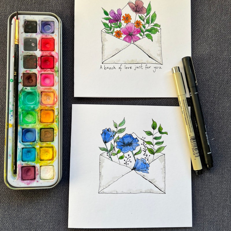 Watercolor Greeting Cards - Etsy