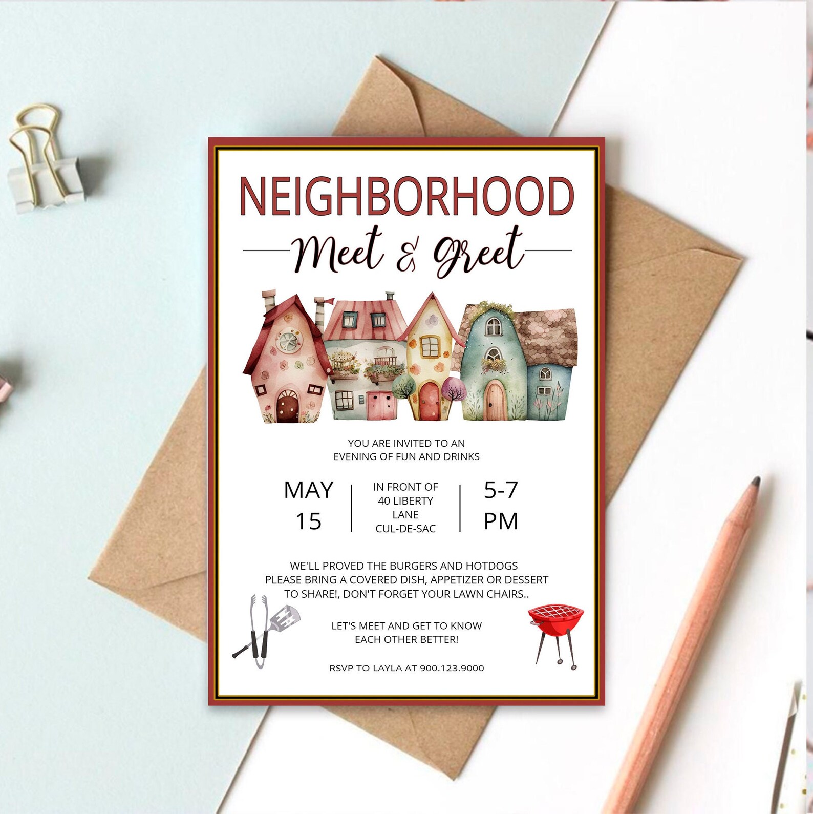 Neighborhood Meet & Greet Invitation Template, Block Party Invitation ...