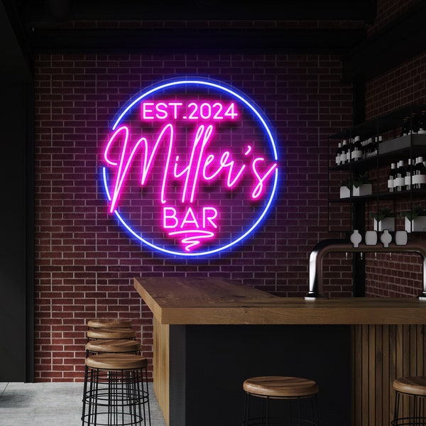 Neon Bar Sign - Etsy