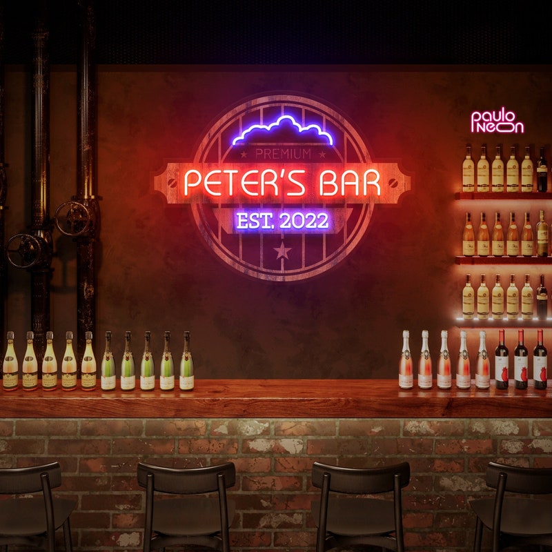 Neon Bar Sign - Etsy