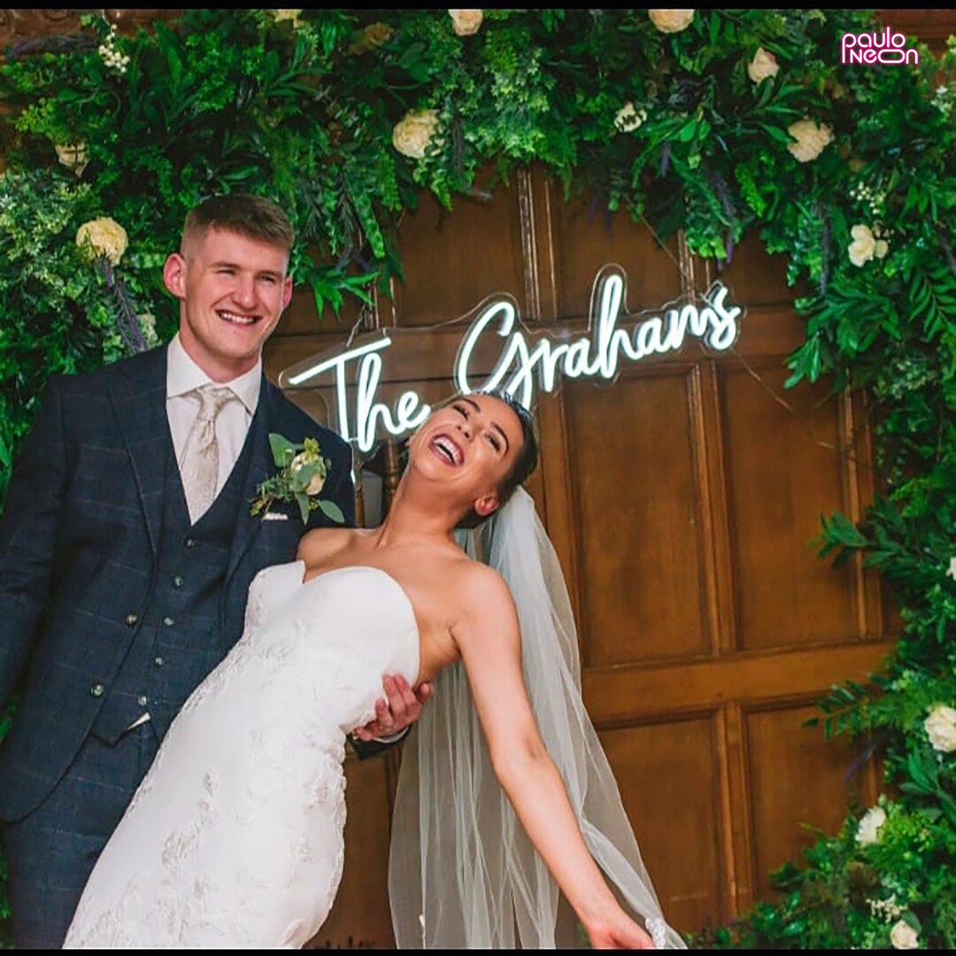 Neon Sign Wedding, Custom Wedding Neon Sign Backdrop, Wedding Neon Sign ...