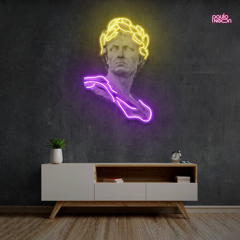 Wall Art Living Room Julius Caesar Neon Sign for Home Decor - Etsy