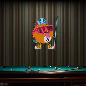 Neon Sign 8 Ball Decor, Business Logo Sign for Wall, Billiards Wall ...