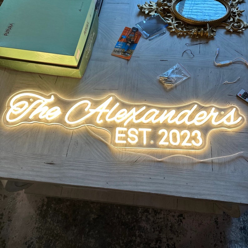 Neon Wedding Light With Heart Neon Sign Wedding Custom - Etsy