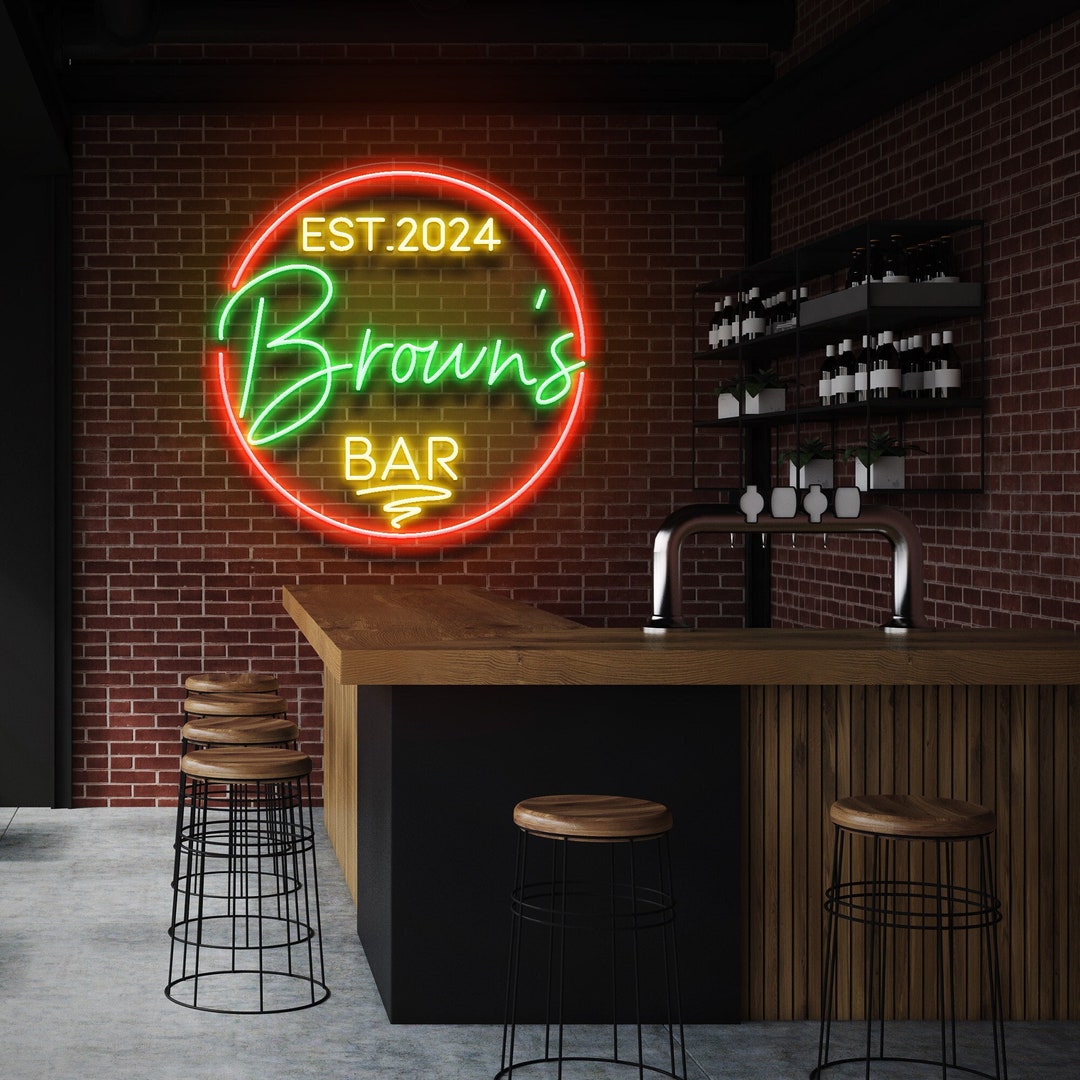 Custom Neon Sign, Neon Bar Sign, LED Neon Light, Neon Bar Sign Custom ...