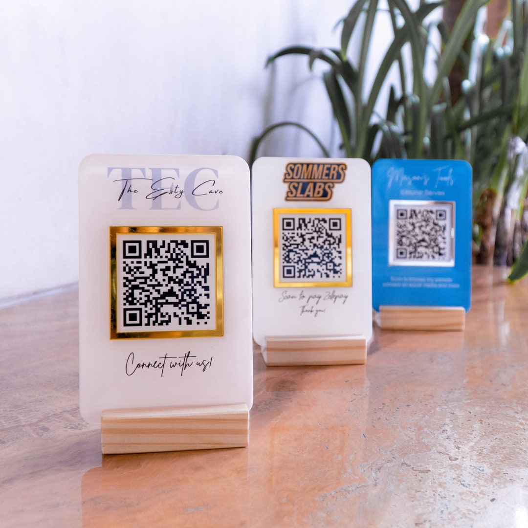 Mini QR Code Sign | Payment Sign | Social Media QR Code L Media QR Code ...