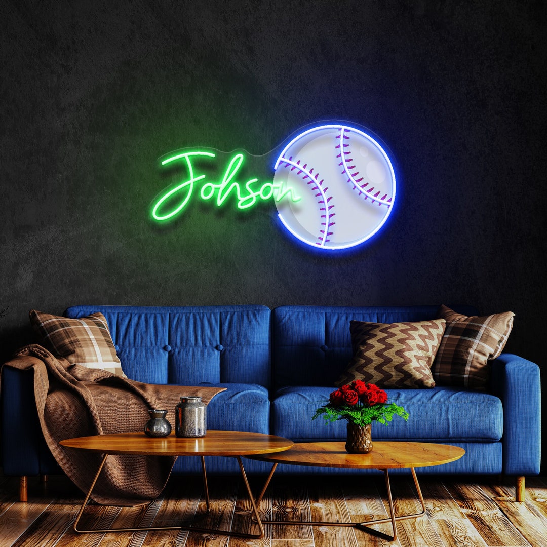 Custom Name Neon Sign for Kids, Baseball Neon Sign Custom Neon Sign ...