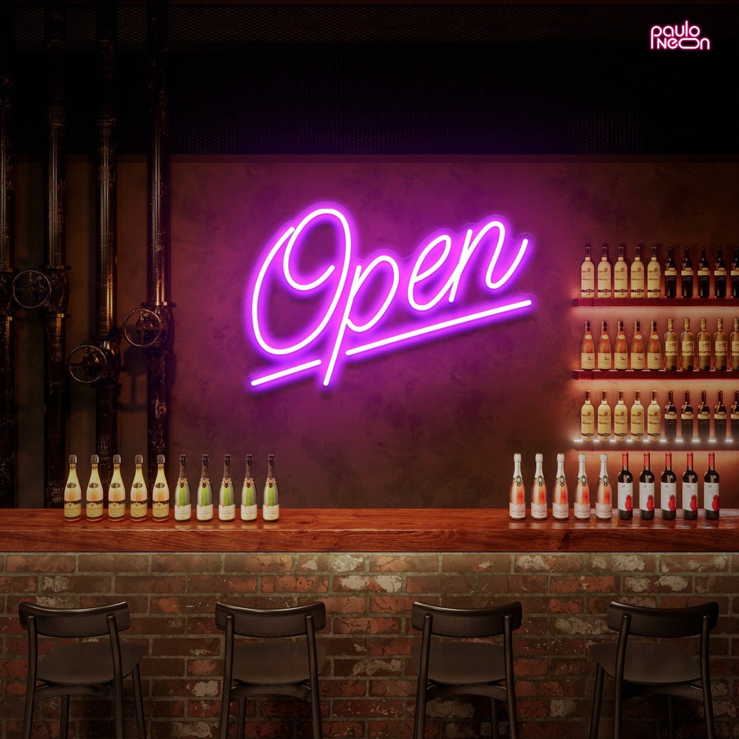 Custom Neon Sign OPEN, Window Sign for Business, Neon Sign Bar, Neon ...