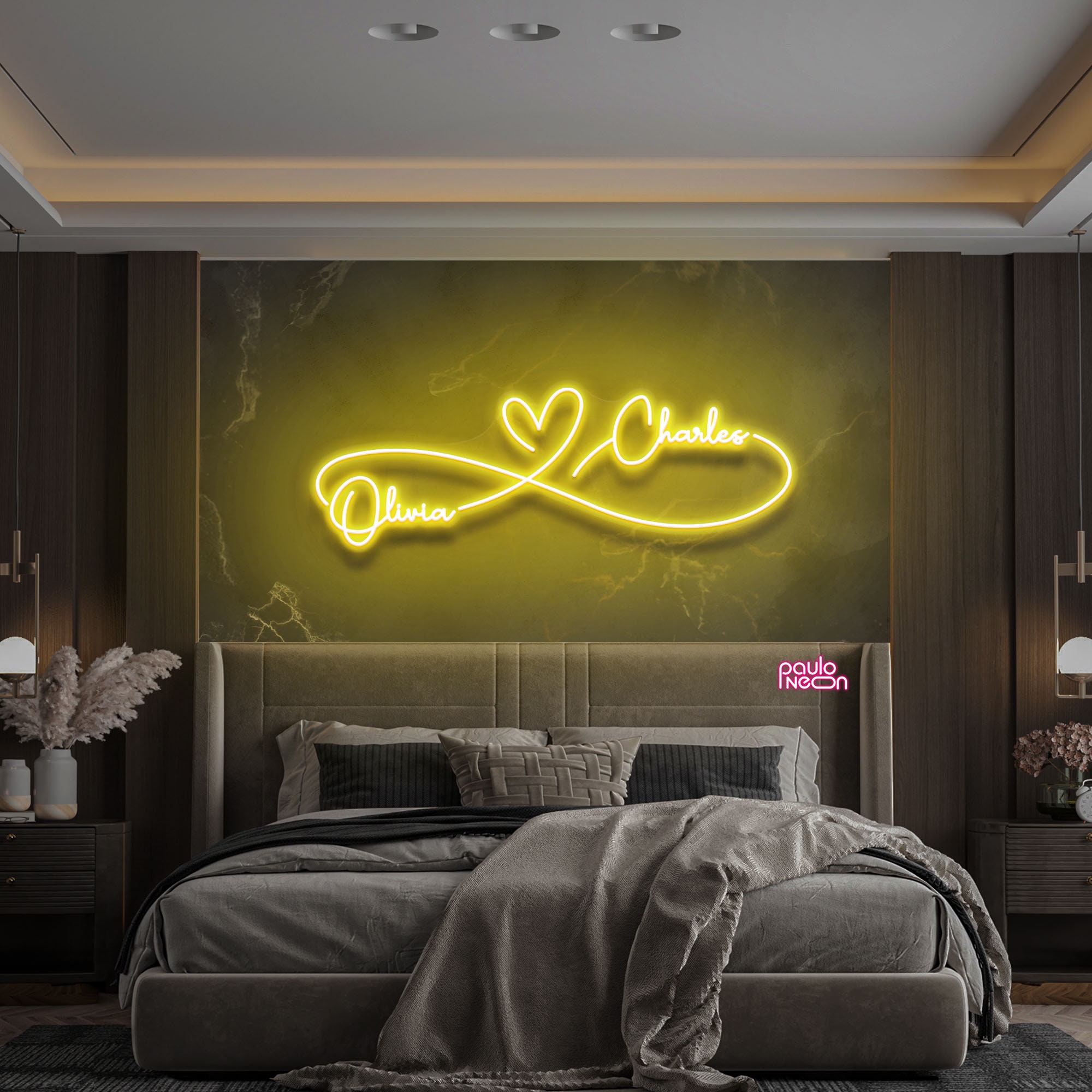 Neon Sign Wedding Reception Neon Sign Wedding Initials - Etsy