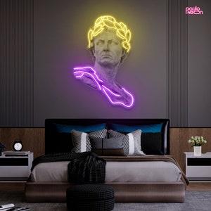 Wall Art Living Room Julius Caesar Neon Sign for Home Decor Modern ...
