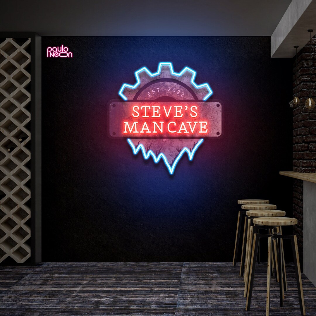 Man Cave Sign Neon, Gifts for Dad, Gifts for Him, Gift for the Home ...
