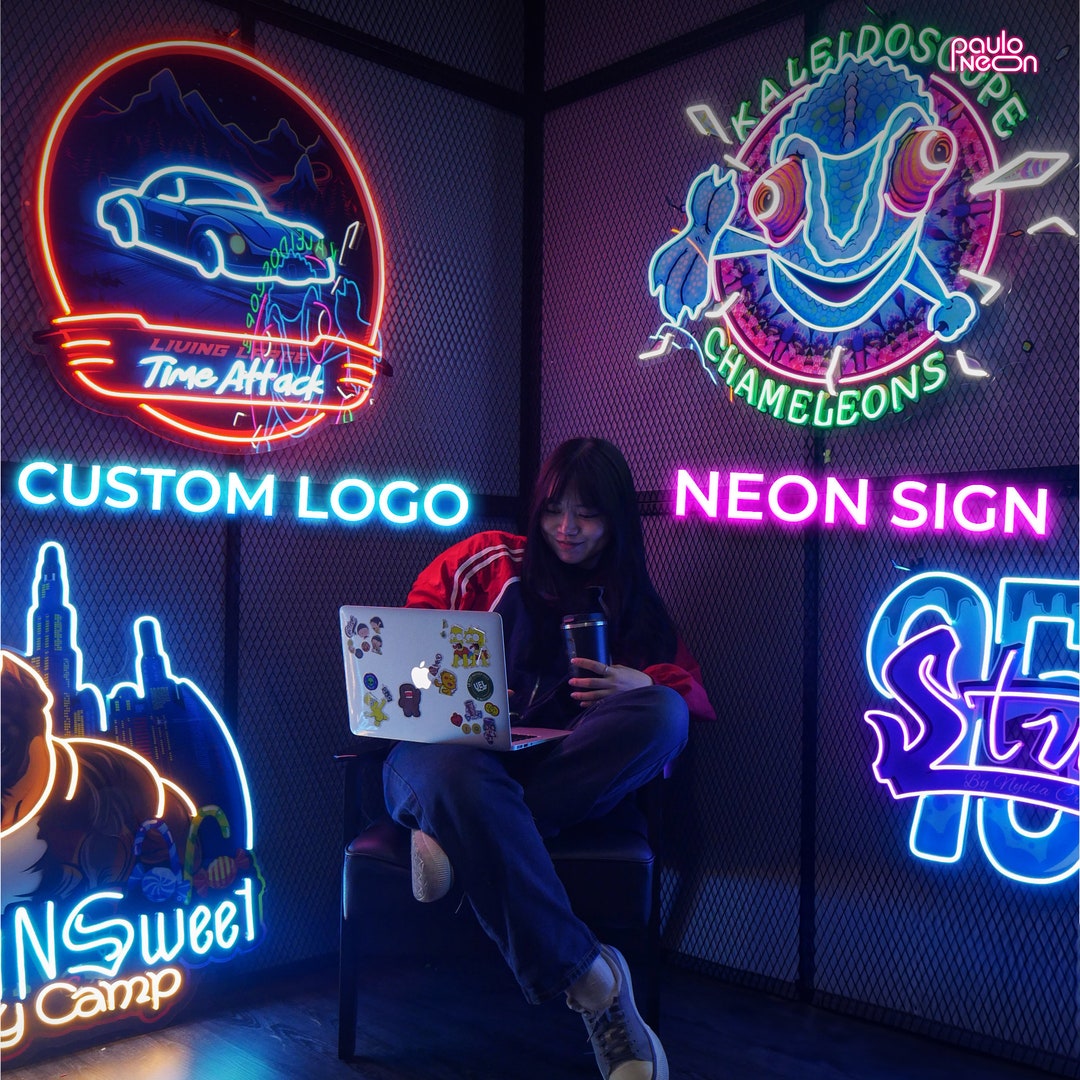 Neon Logo Sign Custom, Business Sign Wall, Custom Neon Sign Logo ...