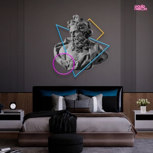 Wall Art Living Room Neptune Art Neon Sign for Home Decor Modern Living ...