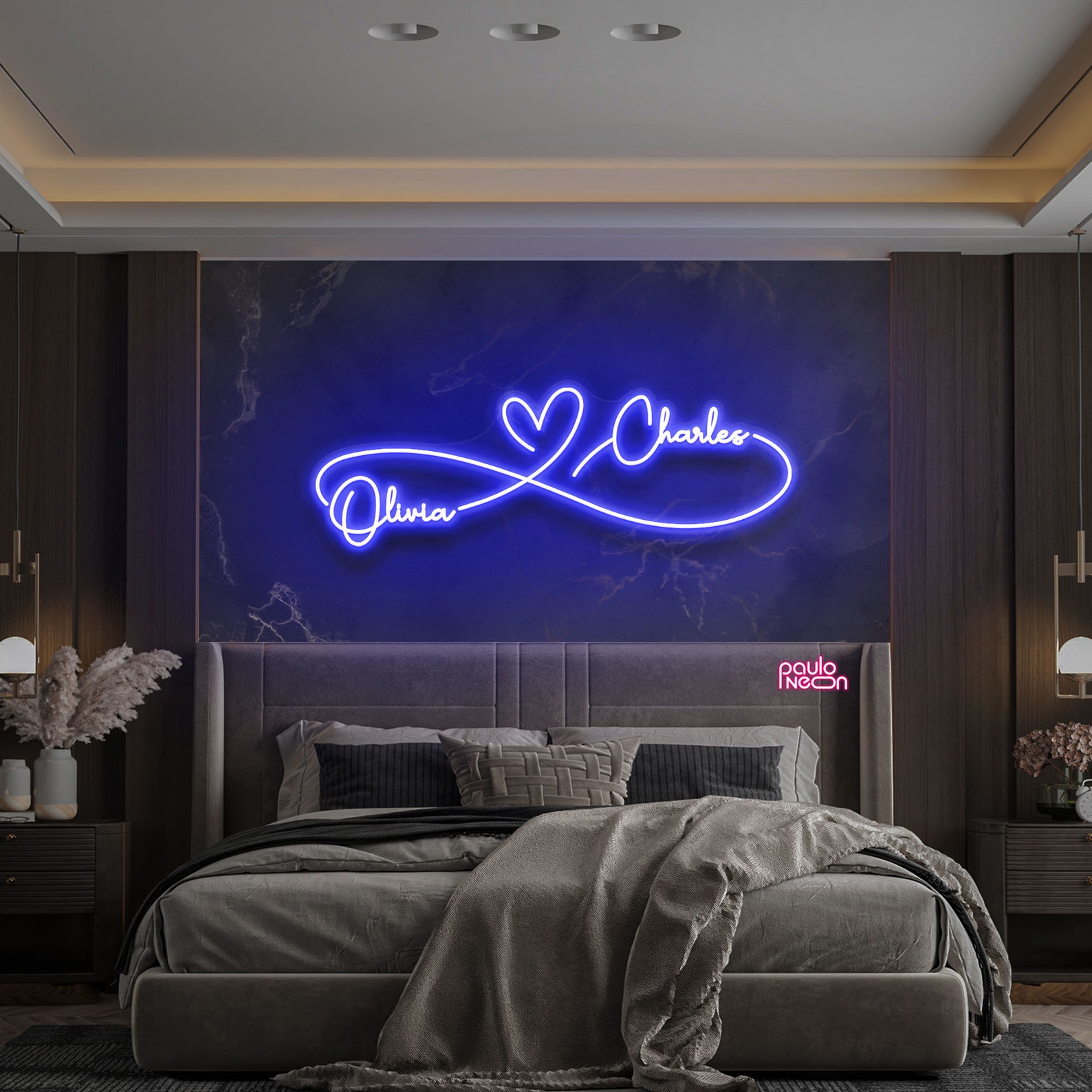 Neon Sign Wedding Reception Neon Sign Wedding Initials - Etsy