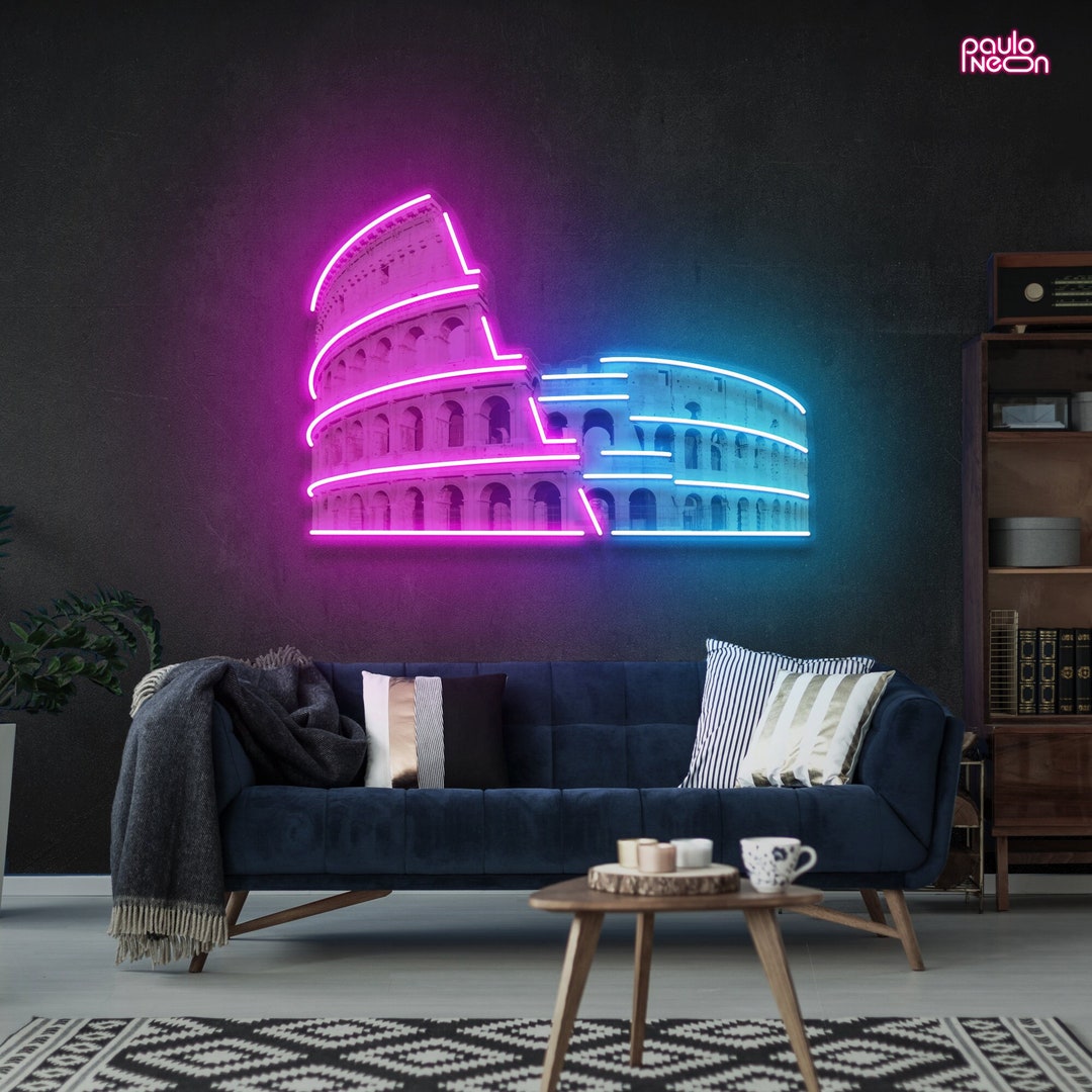 Wall Art Living Room Colosseum Art Neon Sign for Home Decor Modern ...
