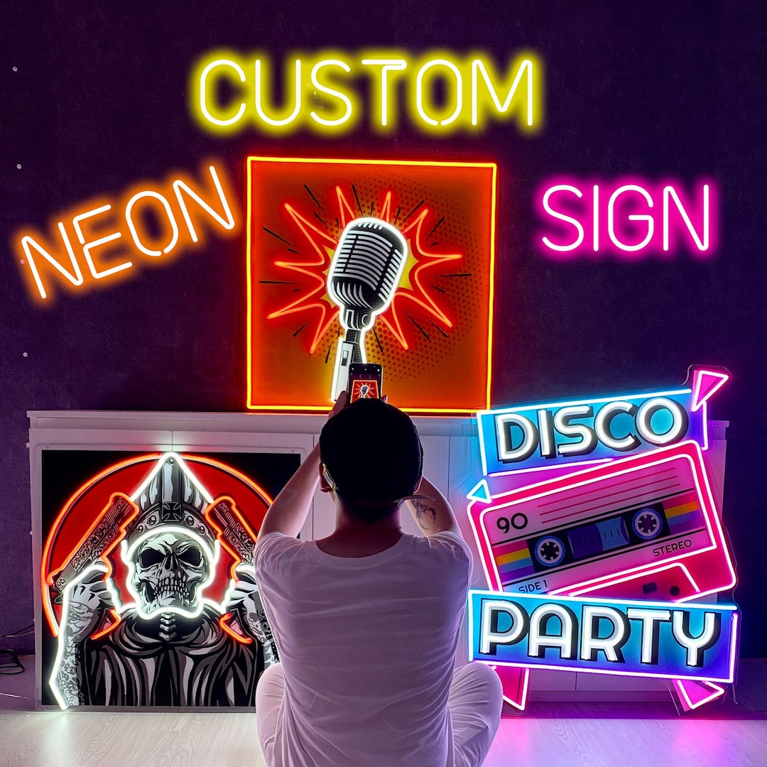 Custom Neon Sign Logo, Neon Sign, Business Logo Sign, Custom Logo Sign ...