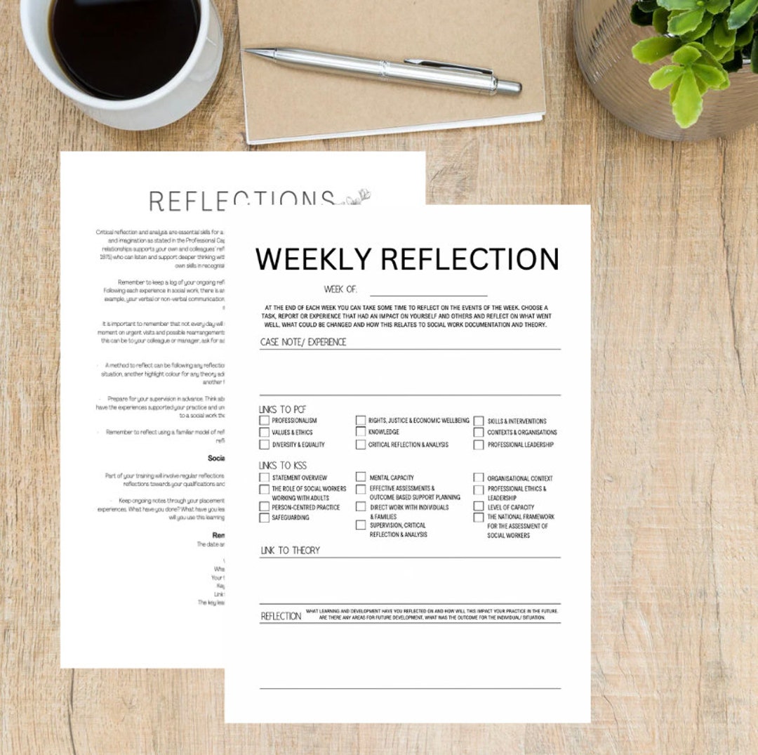 Adult Social Work Reflection | PDF | Weekly | Information Sheet | PCF ...