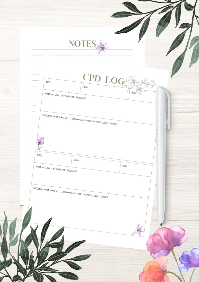 CPD Log | Social Worker | Student | Reflection | Plan | Digital ...