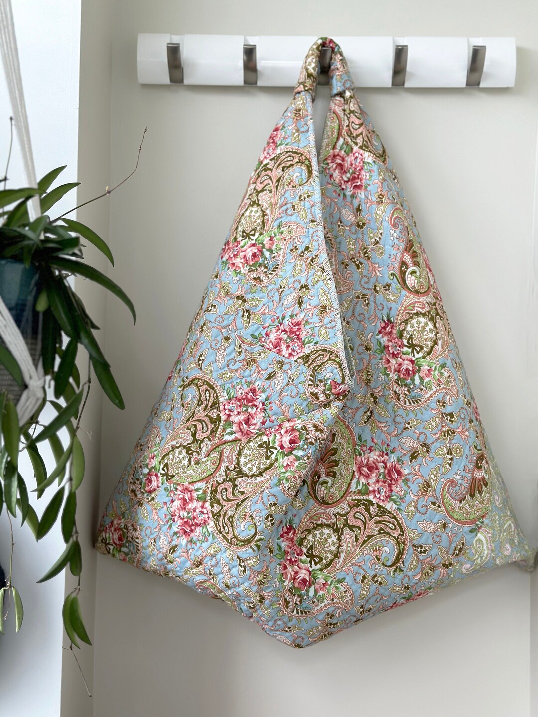 Large Quilted Origami Bag | Azuma Boho Bag | Repurposed Sustainable ...