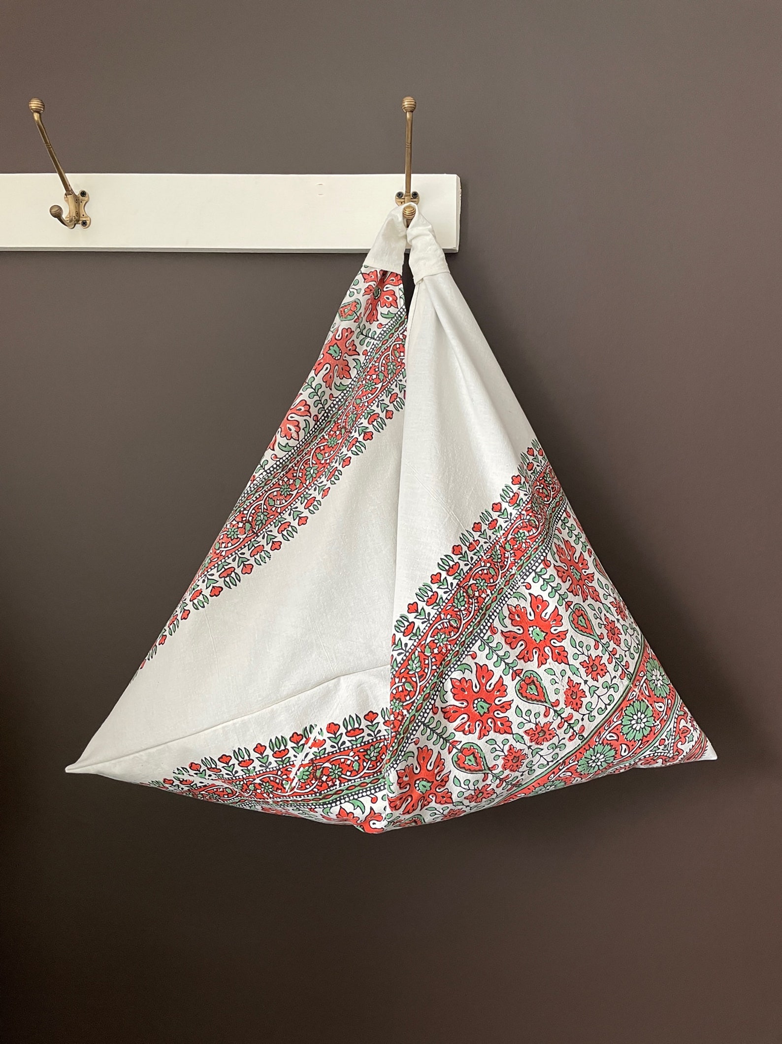 Large Origami Bag | Azuma Bag | Slouchy Shoulder Bag | Indian Block ...