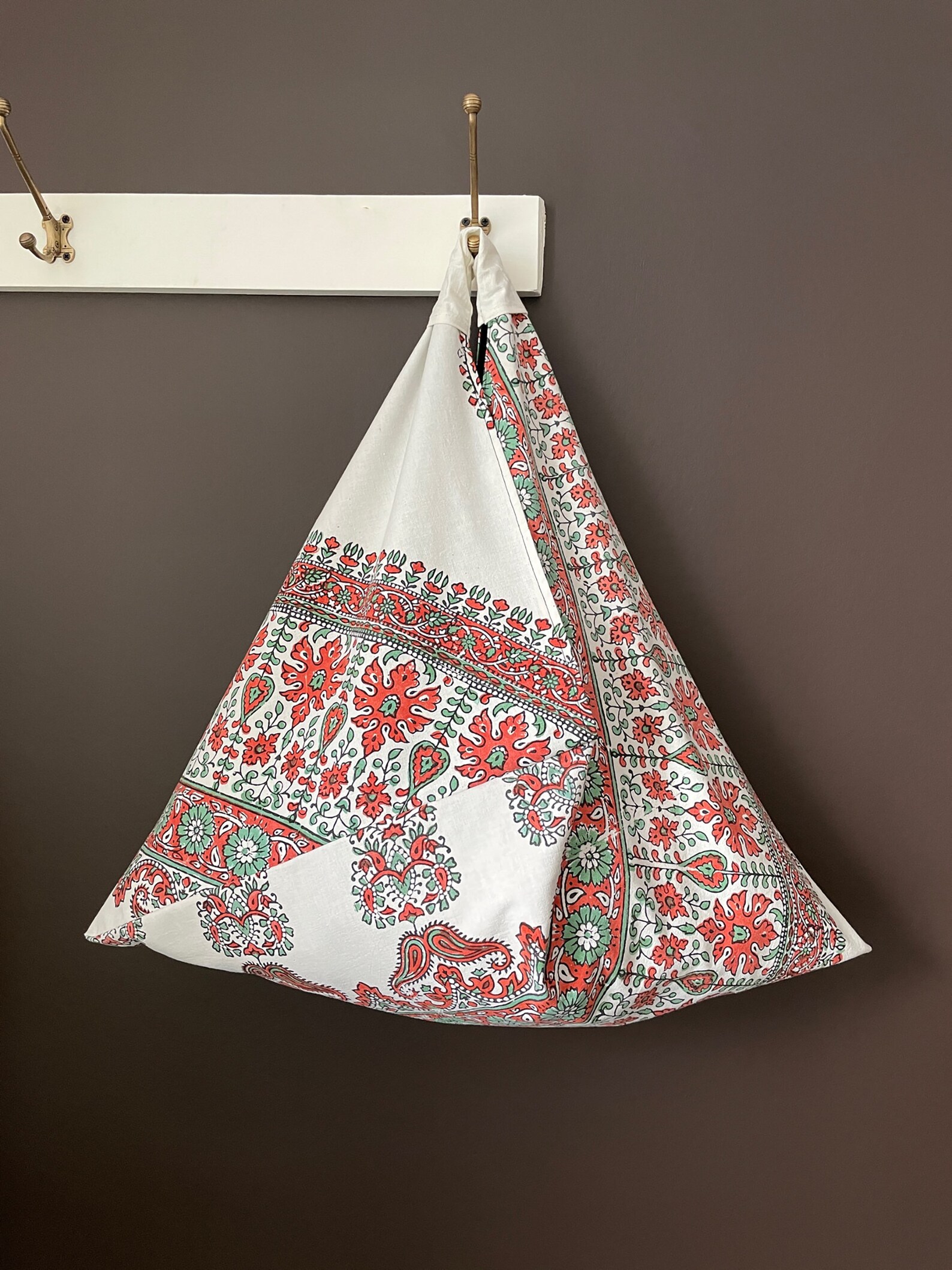 Large Origami Bag | Azuma Bag | Slouchy Shoulder Bag | Indian Block ...