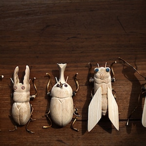 Bamboo Insect Mantis Beetle Sculpture Mini Insects Statue - Etsy