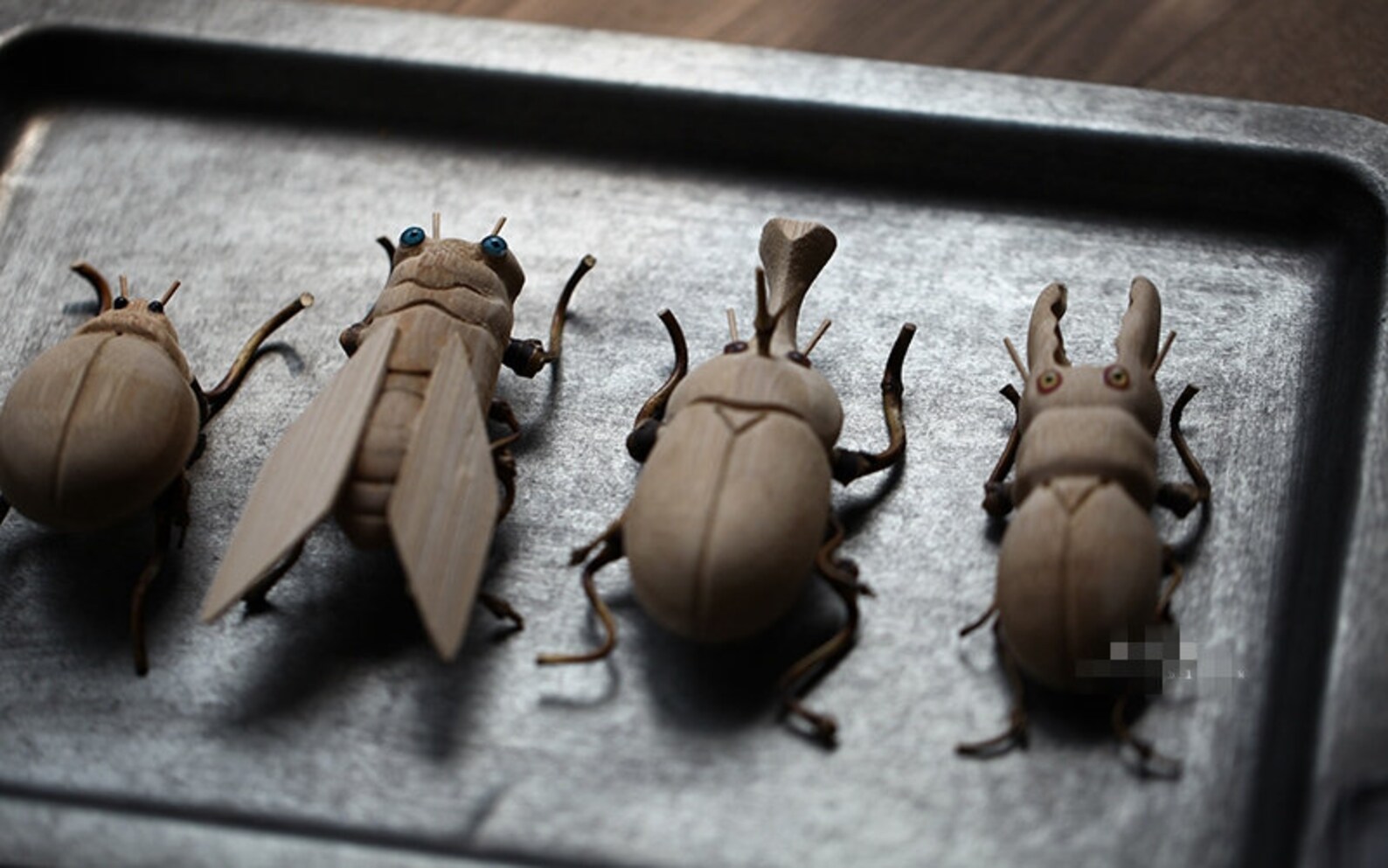 Bamboo Insect Mantis Beetle Sculpture Mini Insects Statue - Etsy