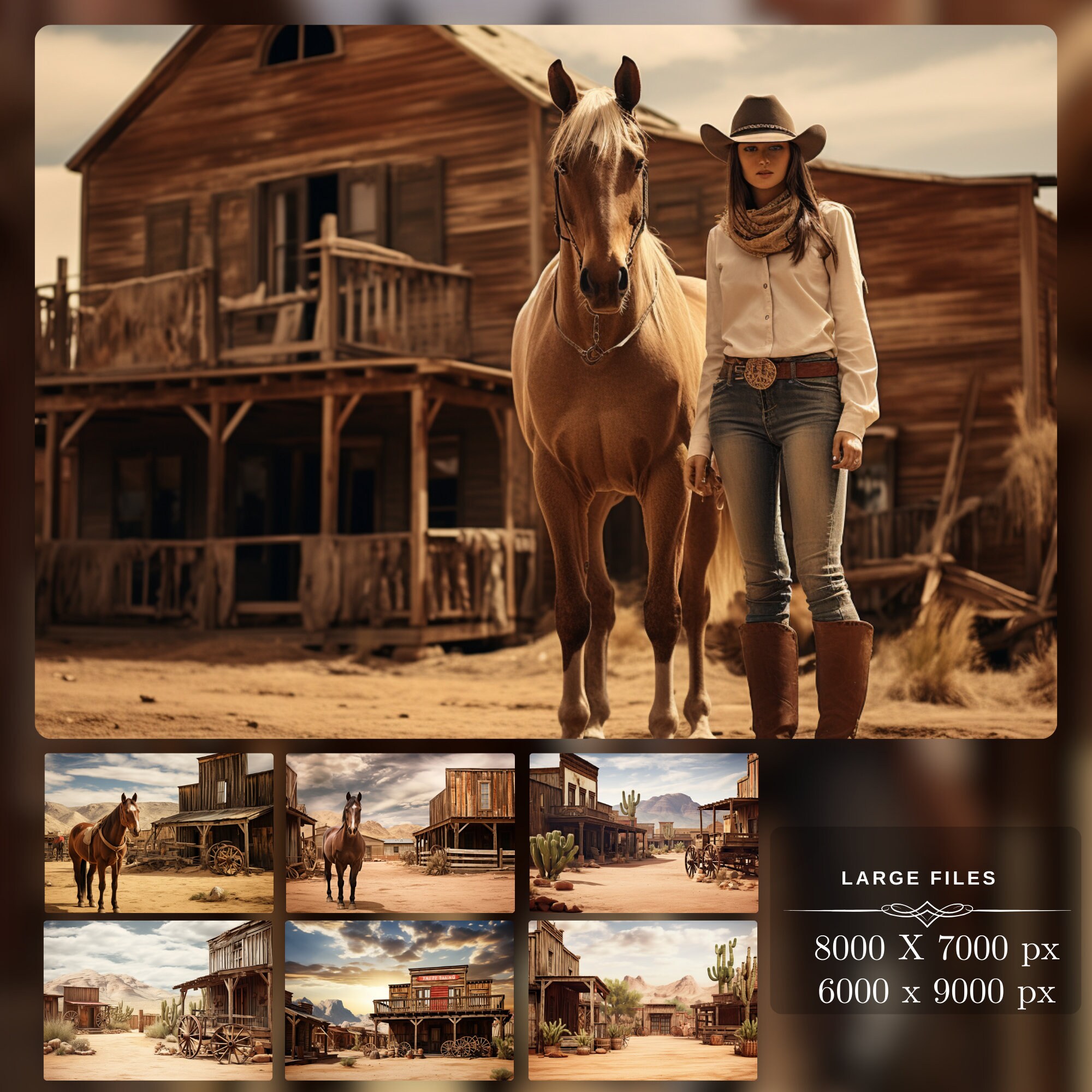 Western Decor & Sand Overlay: 120 Wild-West-Hintergrund für Cowboy ...
