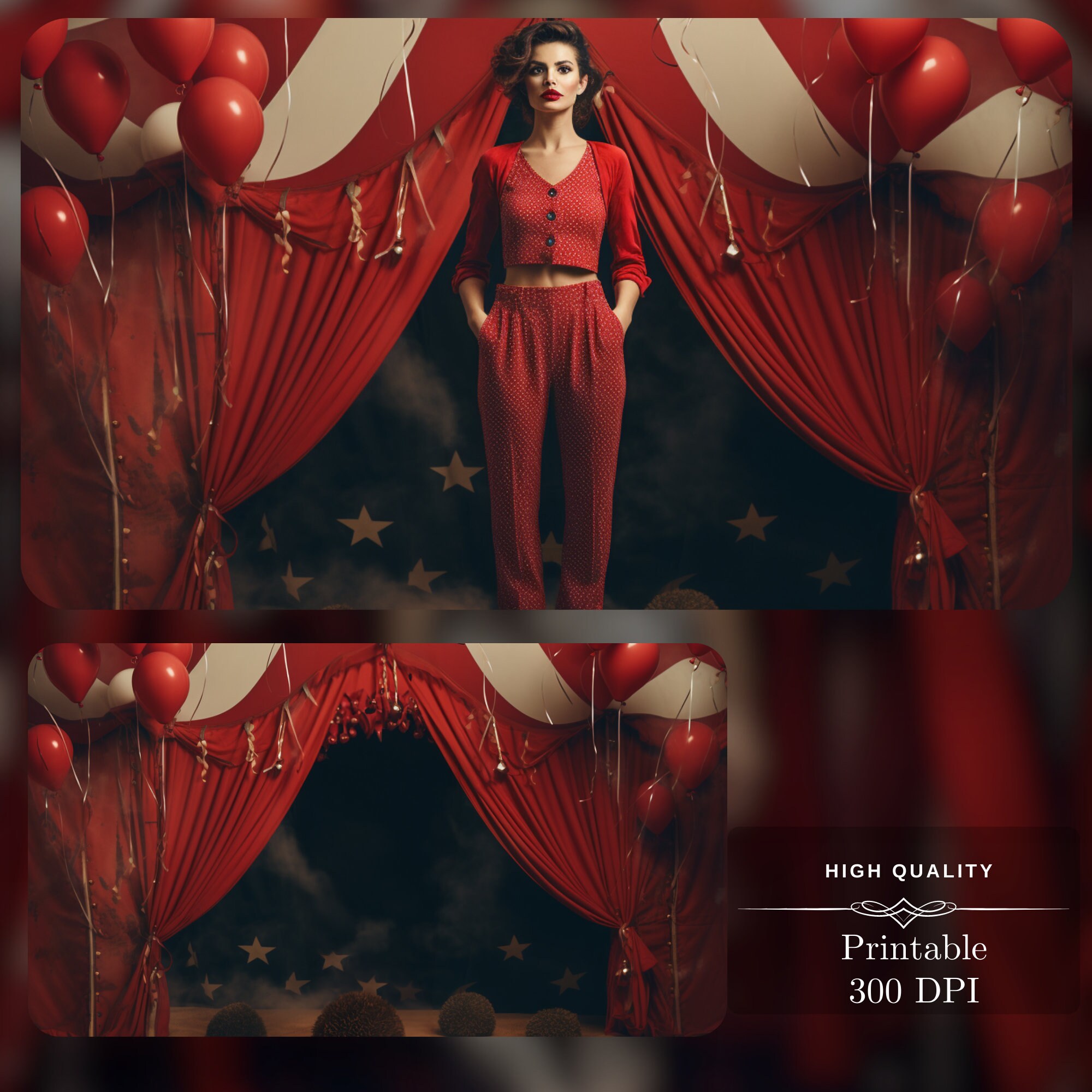 30 Circus Backdrop: Stage Backdrop With Circus Tent Red - Etsy Canada