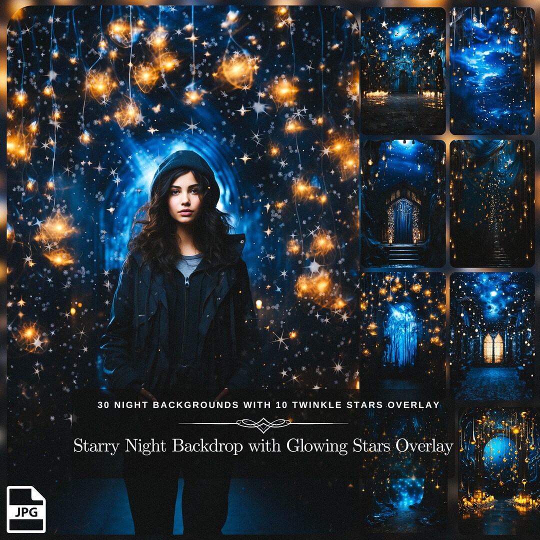 Starry Night Backdrop With Glowing Stars: 30 Twilight Sky Backdrop With ...