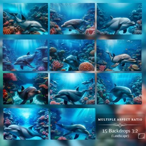 Underwater Sea Life Fantasy Adventure Backdrop Set: 30 High Quality ...