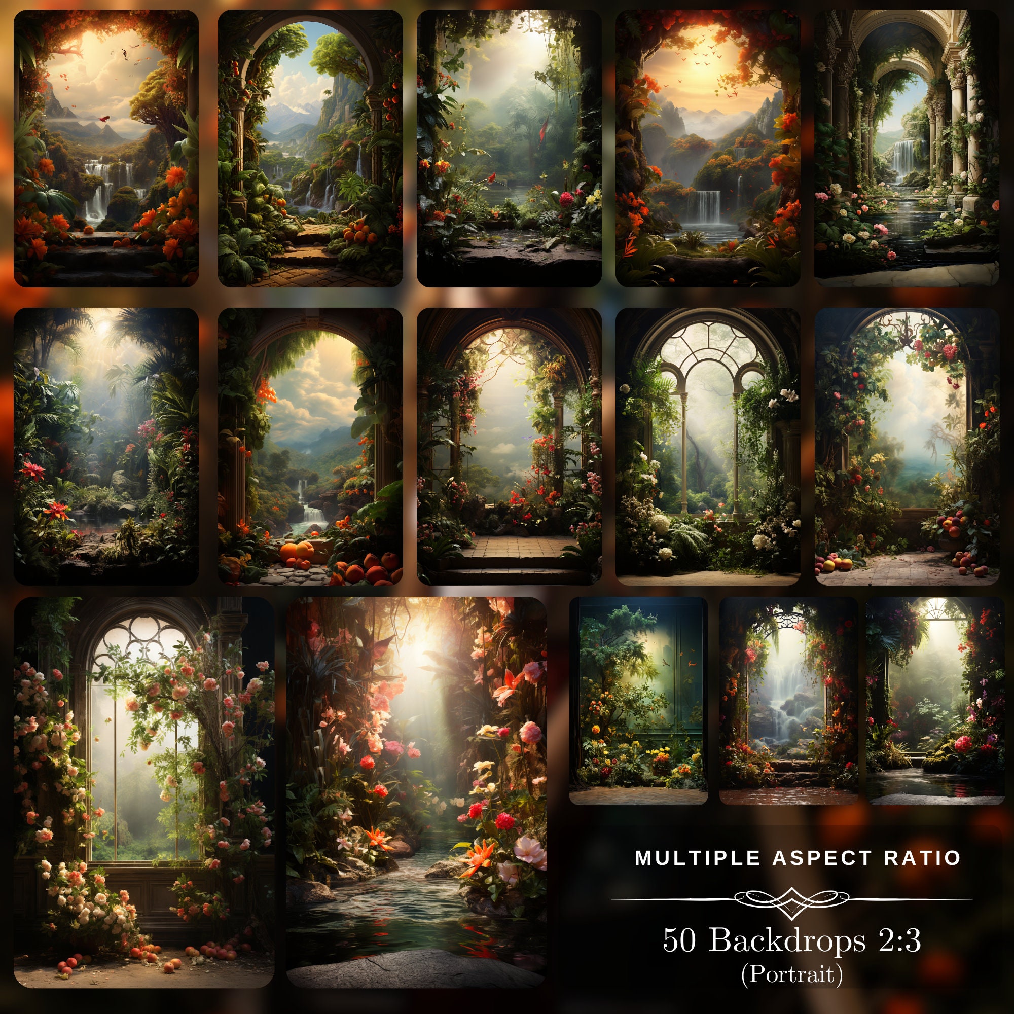Garden of Eden Lost Paradise Peaceful Backdrop Set: 100 Divine - Etsy
