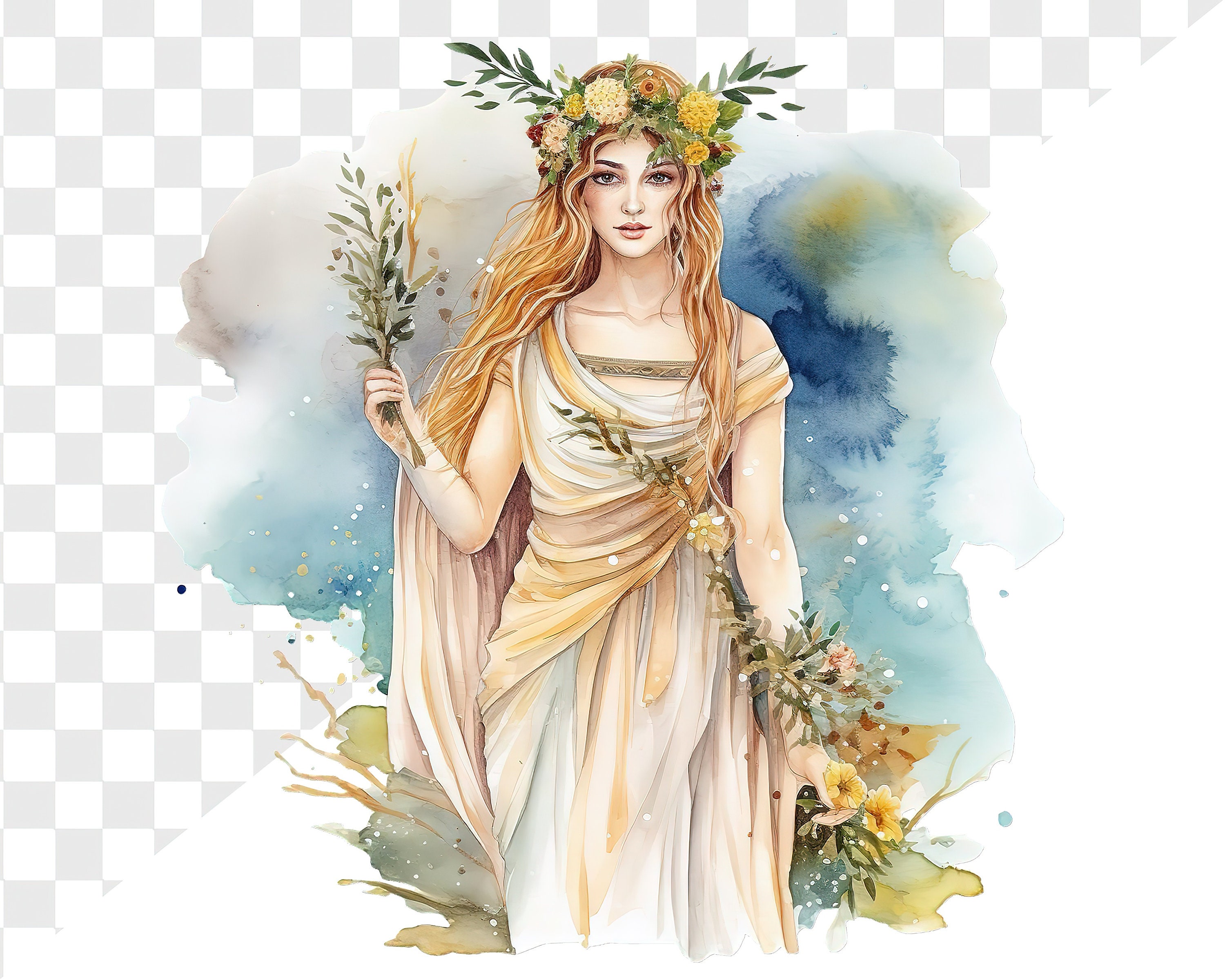 Greek Gods Clip Art Set Transparent Illustrations of - Etsy