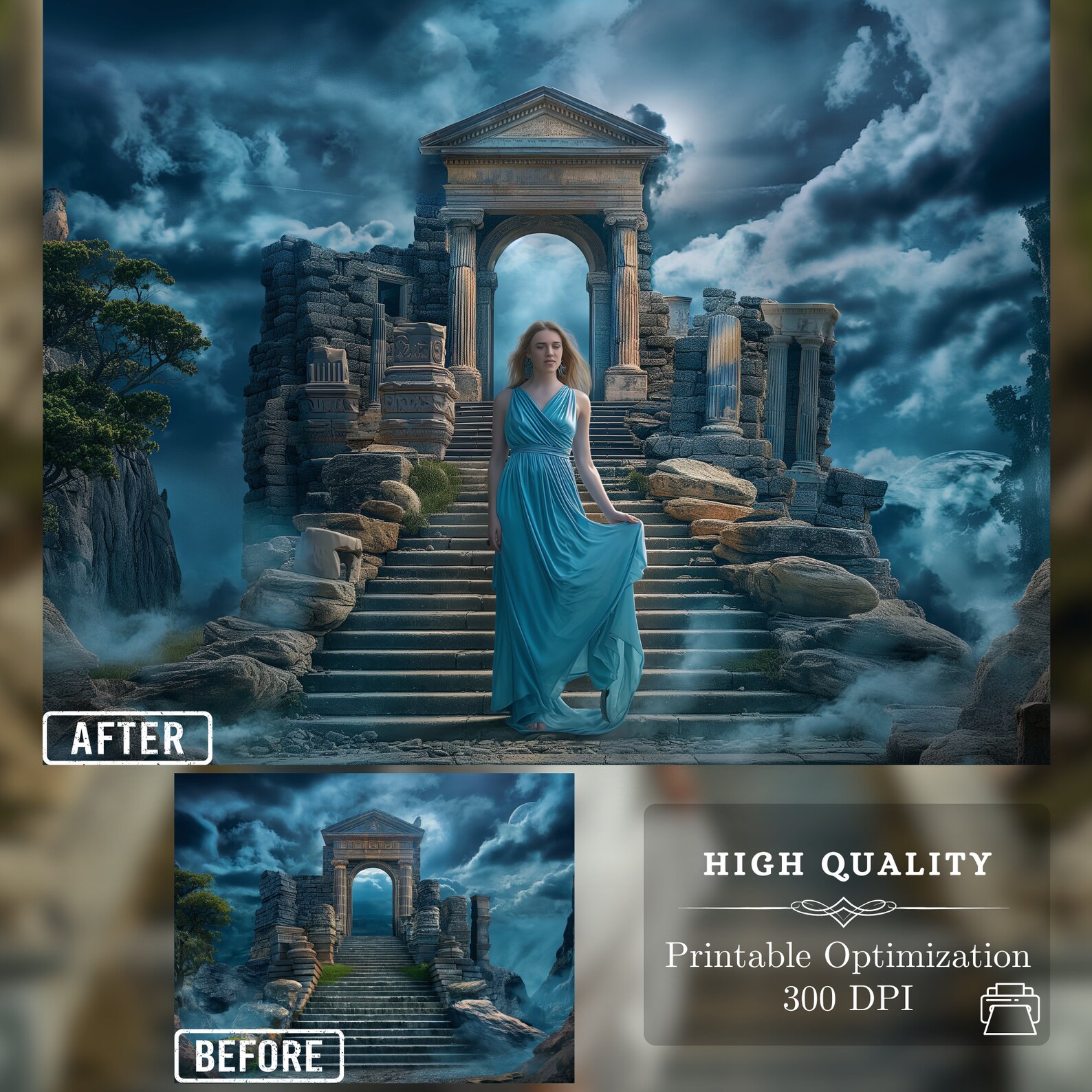 Greek Mythology Dreams: 40 Greek Overlay Art Digital Background ...