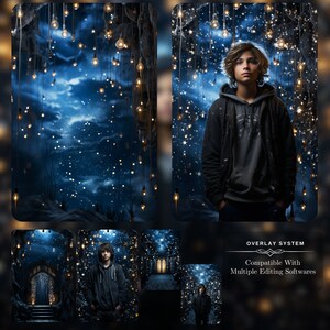 Starry Night Backdrop With Glowing Stars: 30 Twilight Sky Backdrop With ...