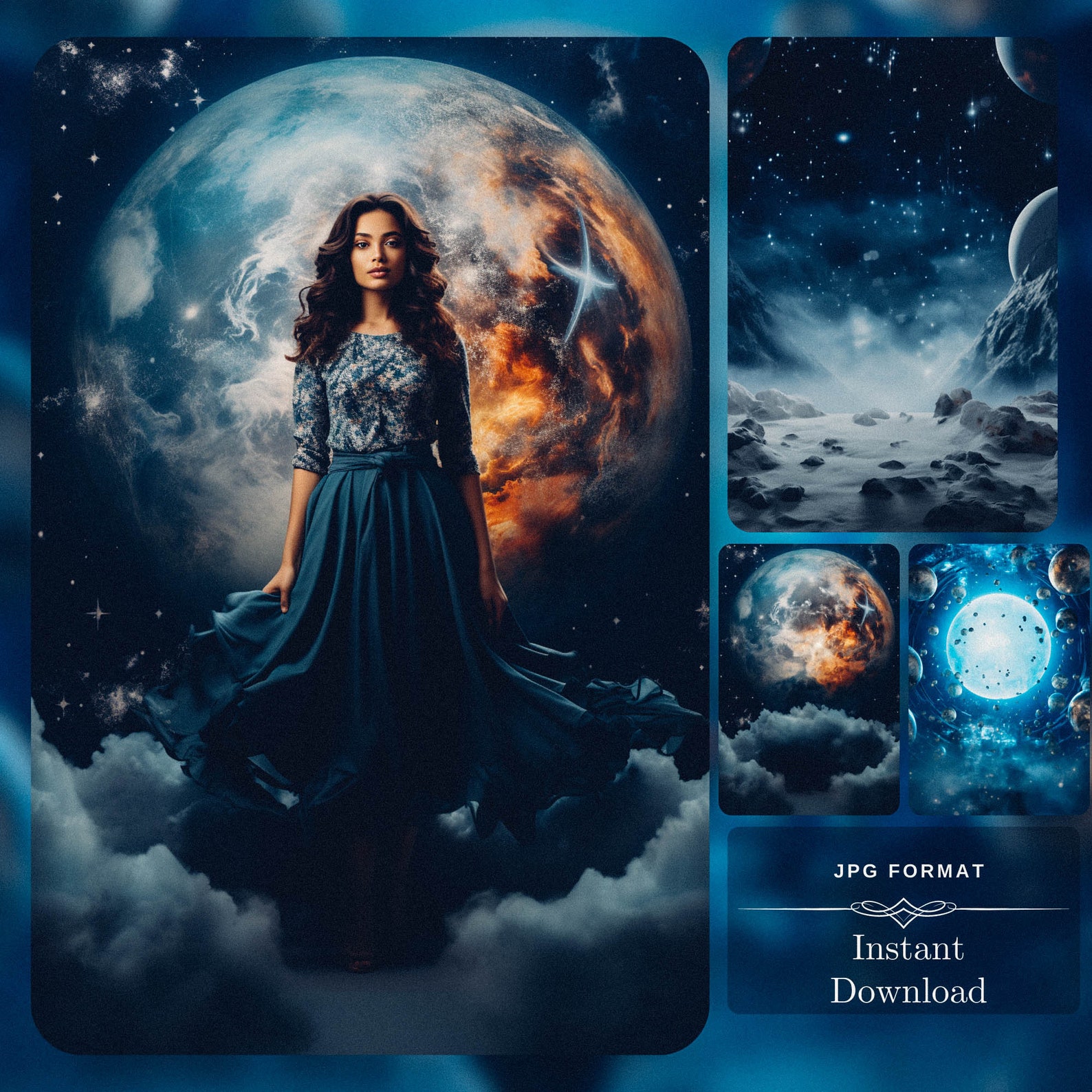 30 Outerspace Backdrop Magic: Moon and Stars in Space Background ...