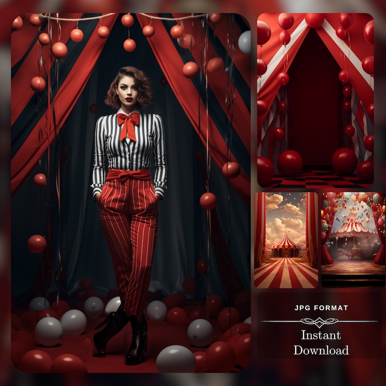 30 Circus Backdrop: Stage Backdrop With Circus Tent Red - Etsy