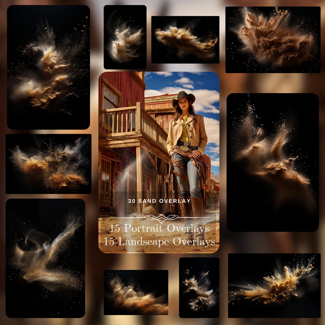 Western Decor & Sand Overlay: 120 Wild-West-Hintergrund für Cowboy ...
