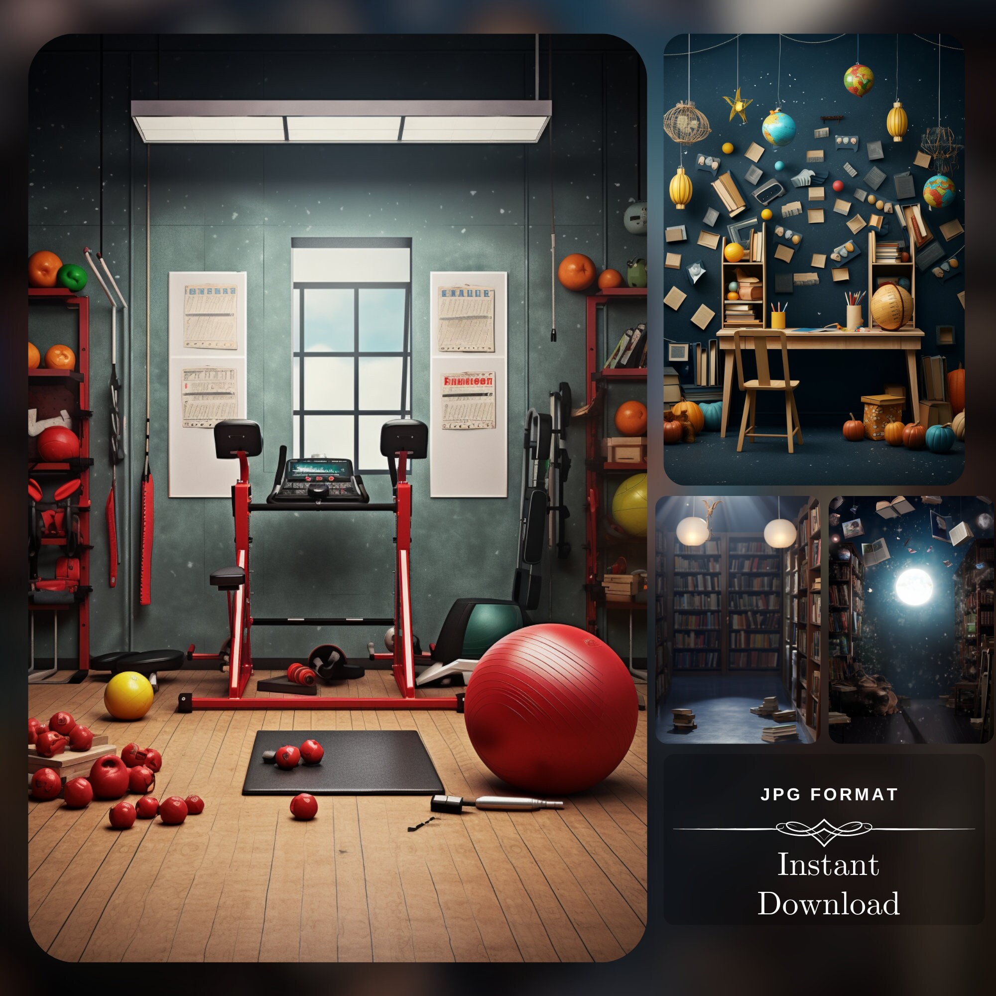 Back to School 30 Digital Backgrounds Vintage Classroom & - Etsy