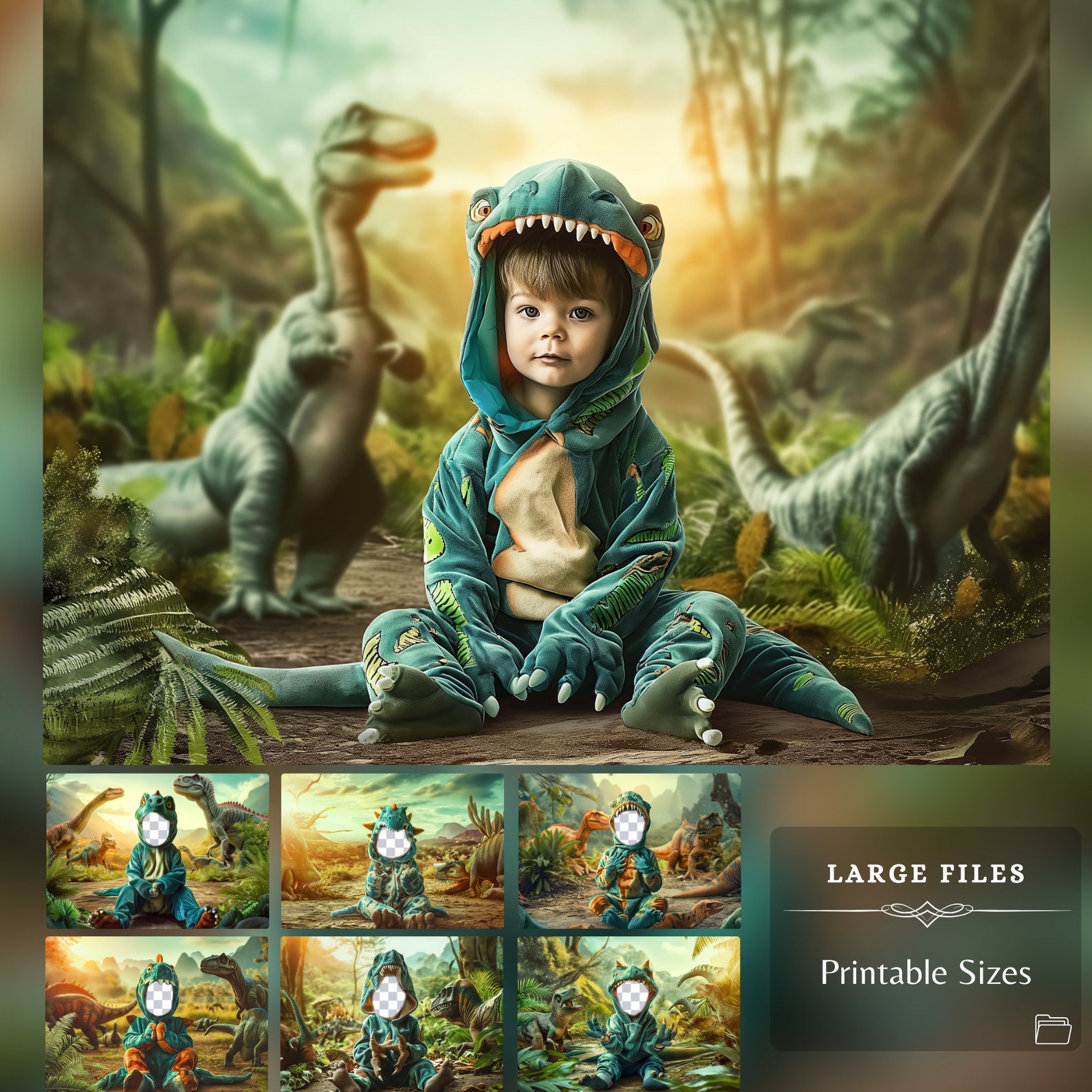 Editable Background Dinosaur Face Prehistoric Art: 30 Digital Backdrop ...