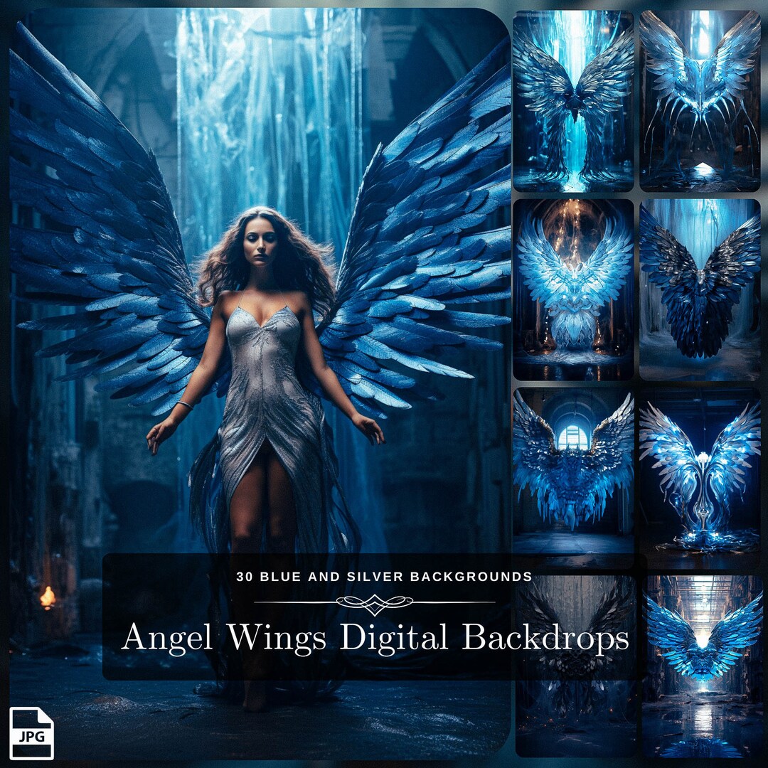Angel Wings Backdrop: 30 Digital Backgrounds With Fine Art Texture ...