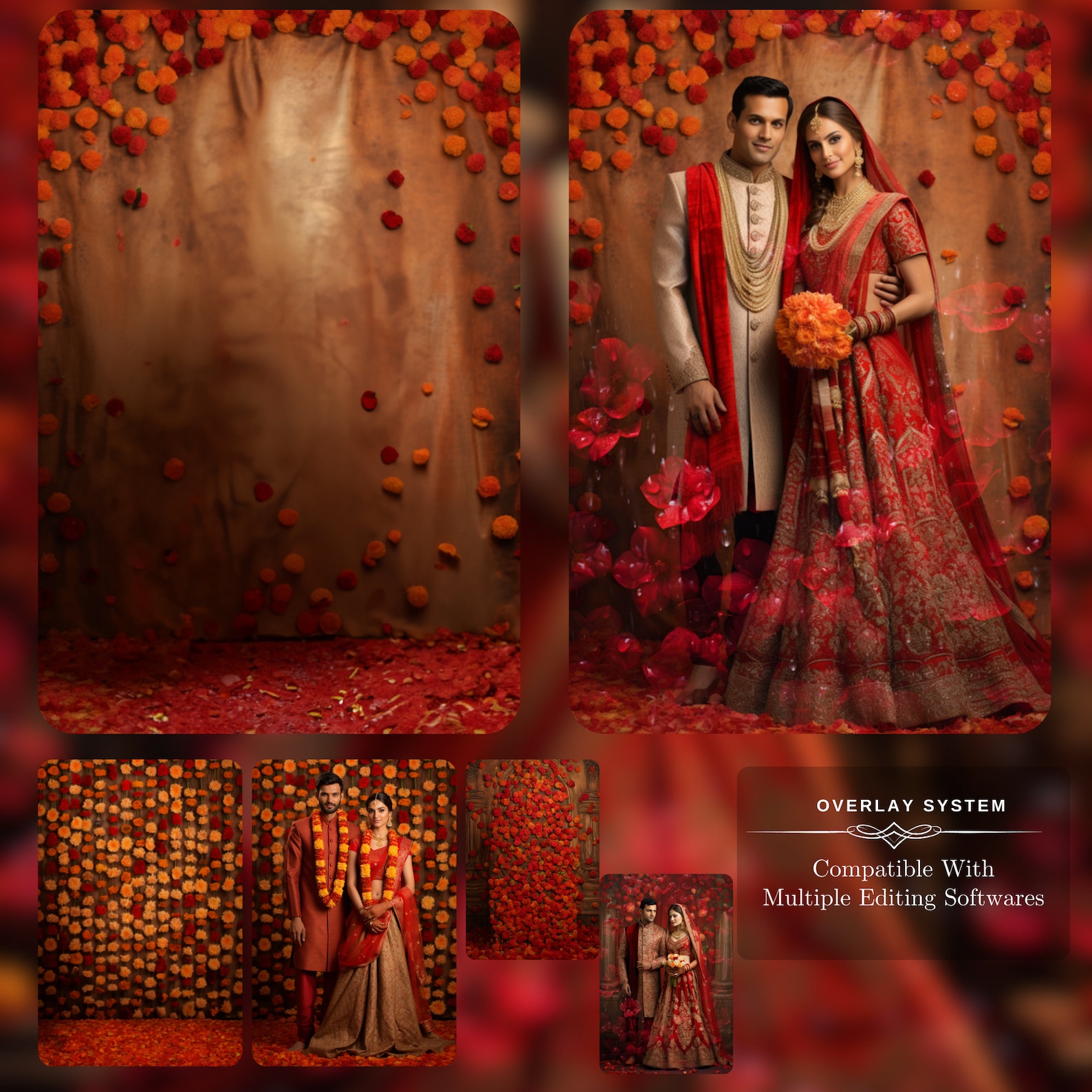 Indian Decor Seemantham Backdrop: 30 Traditional Backdrop Set With 10 ...