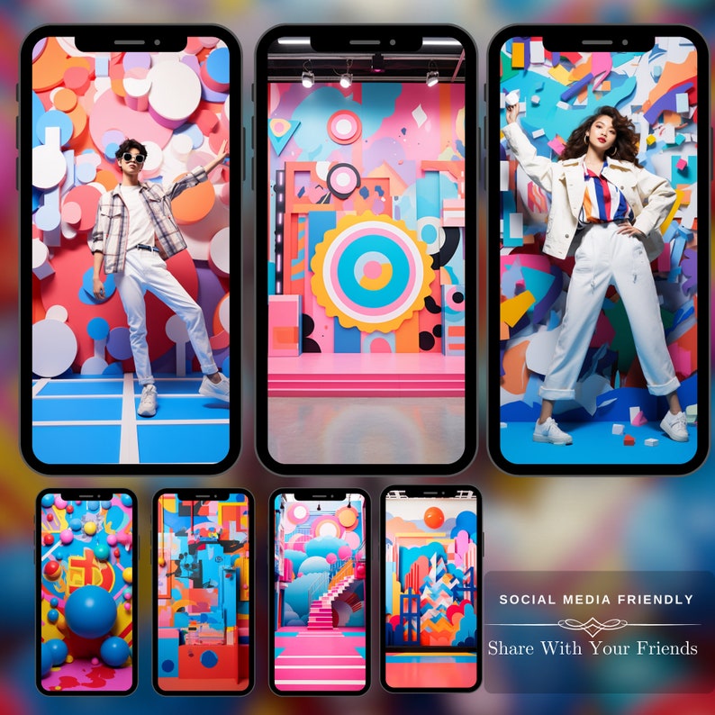 Kpop Backdrop With Clouds Overlay: 30 Colorful Color Magic Backdrops ...