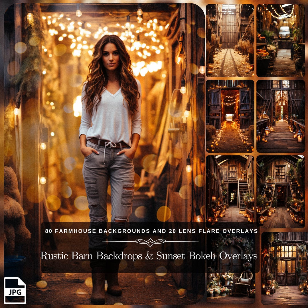 Rustic Barn Doors Farmhouse Backdrop: 80 Rustic Backdrops With 20 ...