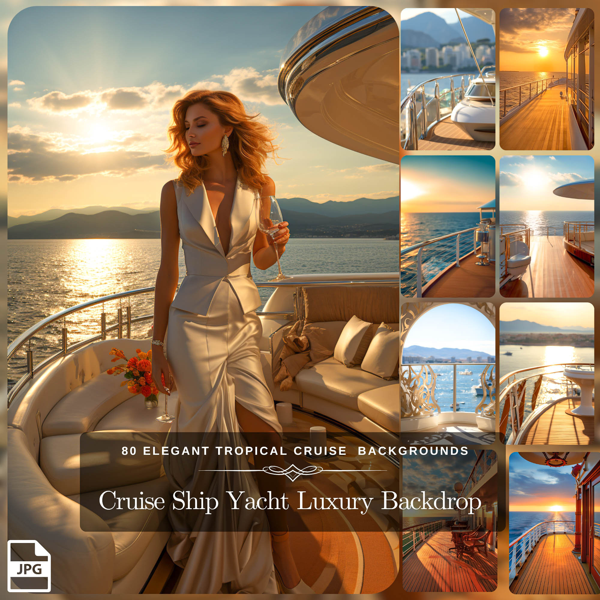 Cruise Ship Yacht Party Luxury Backdrop: 80 Sailor Party Photography ...