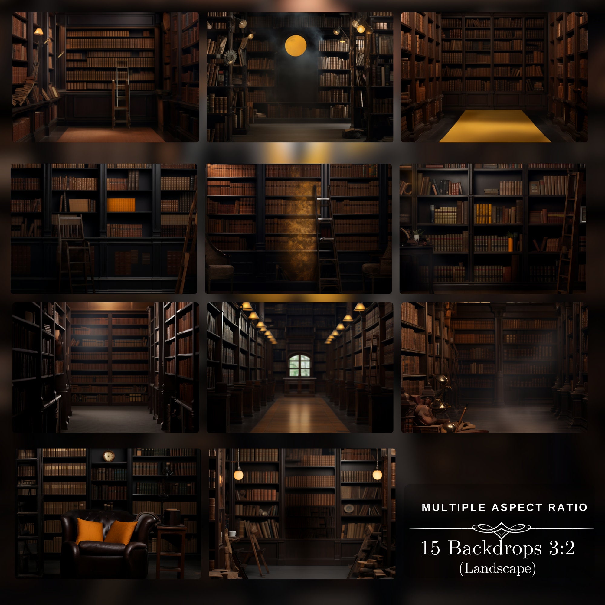 30 Vintage Library Backdrop for School-themed and Elegant Composite ...