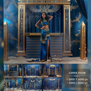 Egyptian Blue Digital Backdrops : 40 Egyptian Style Digital Backgrounds ...